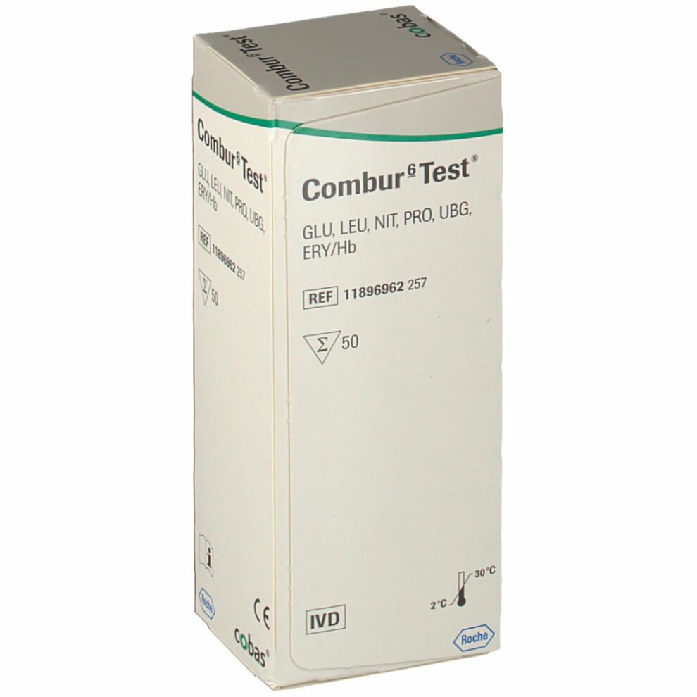 Roche Combur 6 HC Urin-Teststreifen, 1 Packung = 50 Stück